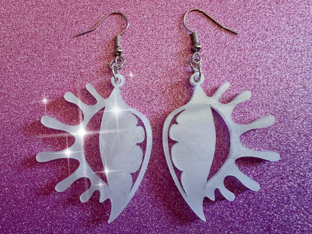 Pearlescent Shell Earrings: Laser Cut Acrylic Shells, Ocean, Beach ...