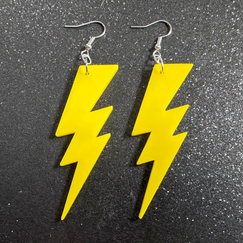 Lightning Earrings - Etsy