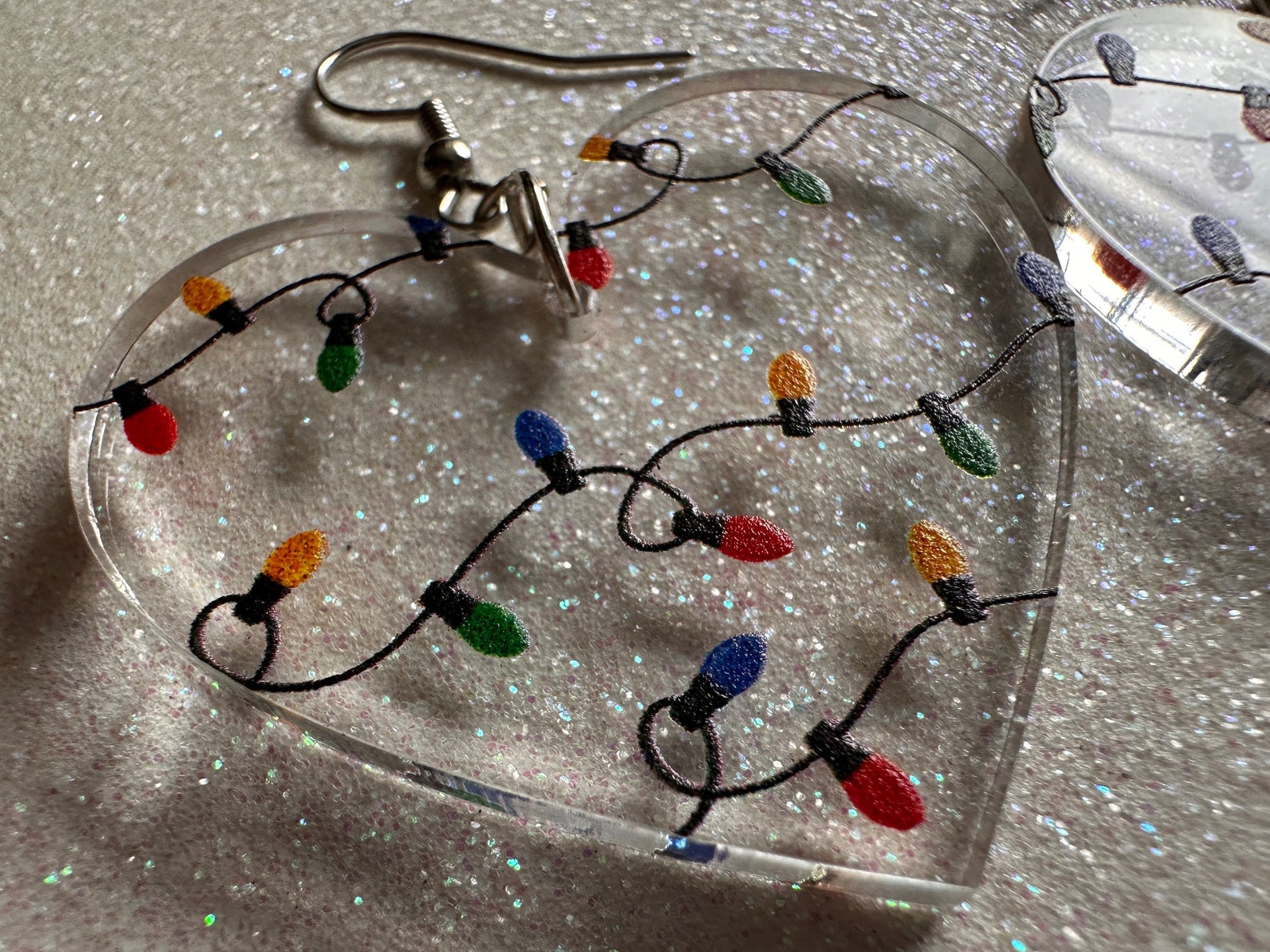 Christmas Light Earrings: Laser Cut Acrylic Christmas Lights, X-mas ...