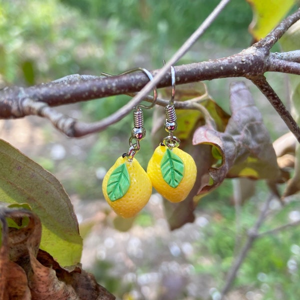 Lemon Earrings - Etsy