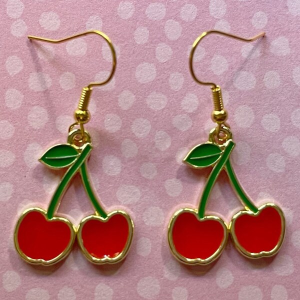 Cherry Earrings - Etsy