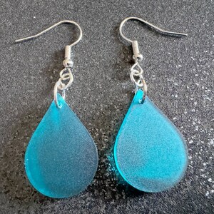 Rain Earrings: Laser Cut Acrylic Raindrops, Rain Drops, Drop, Tear ...