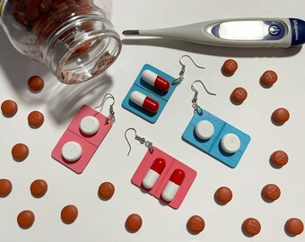 Chill Pill Earrings | Etsy