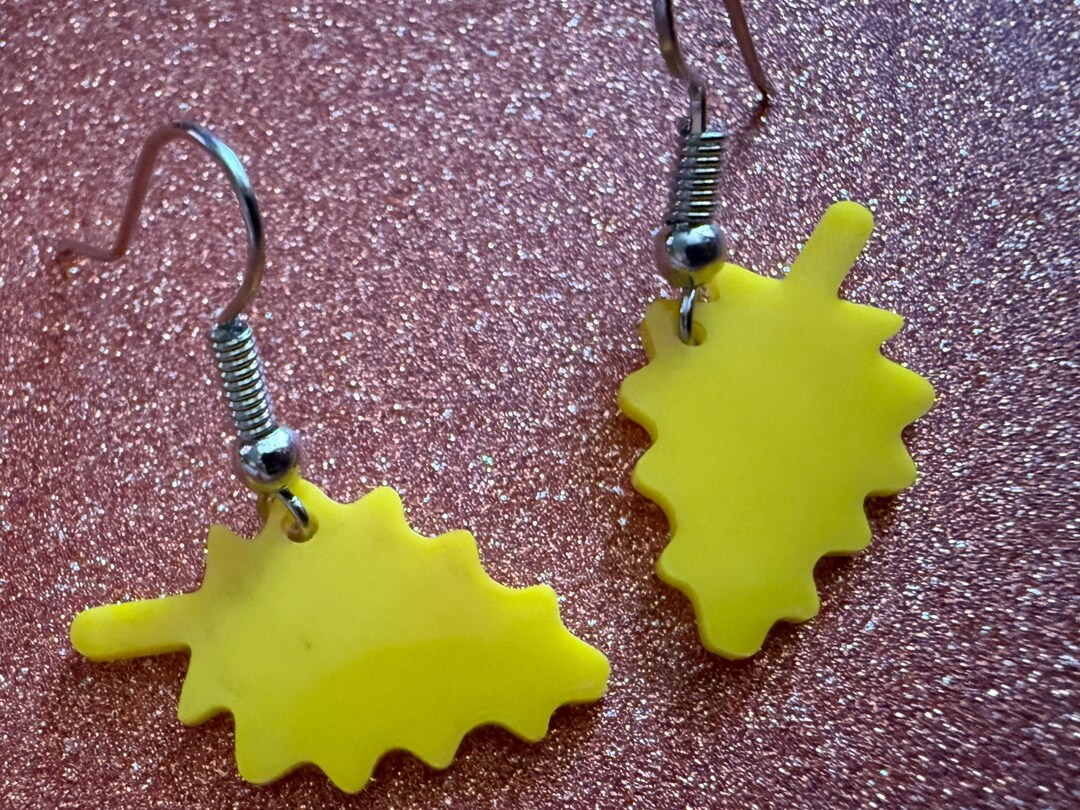 Mini Fall Leaf Earrings: Laser Cut Acrylic Leaves, Autumn Colors ...