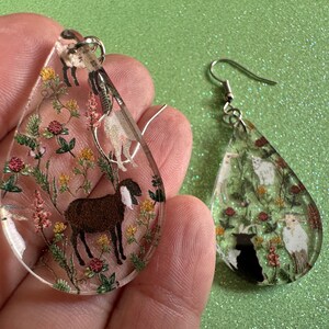 Goat Earrings: Laser Cut Acrylic Goats, Baby Goats, Kids, Farm, Animals ...