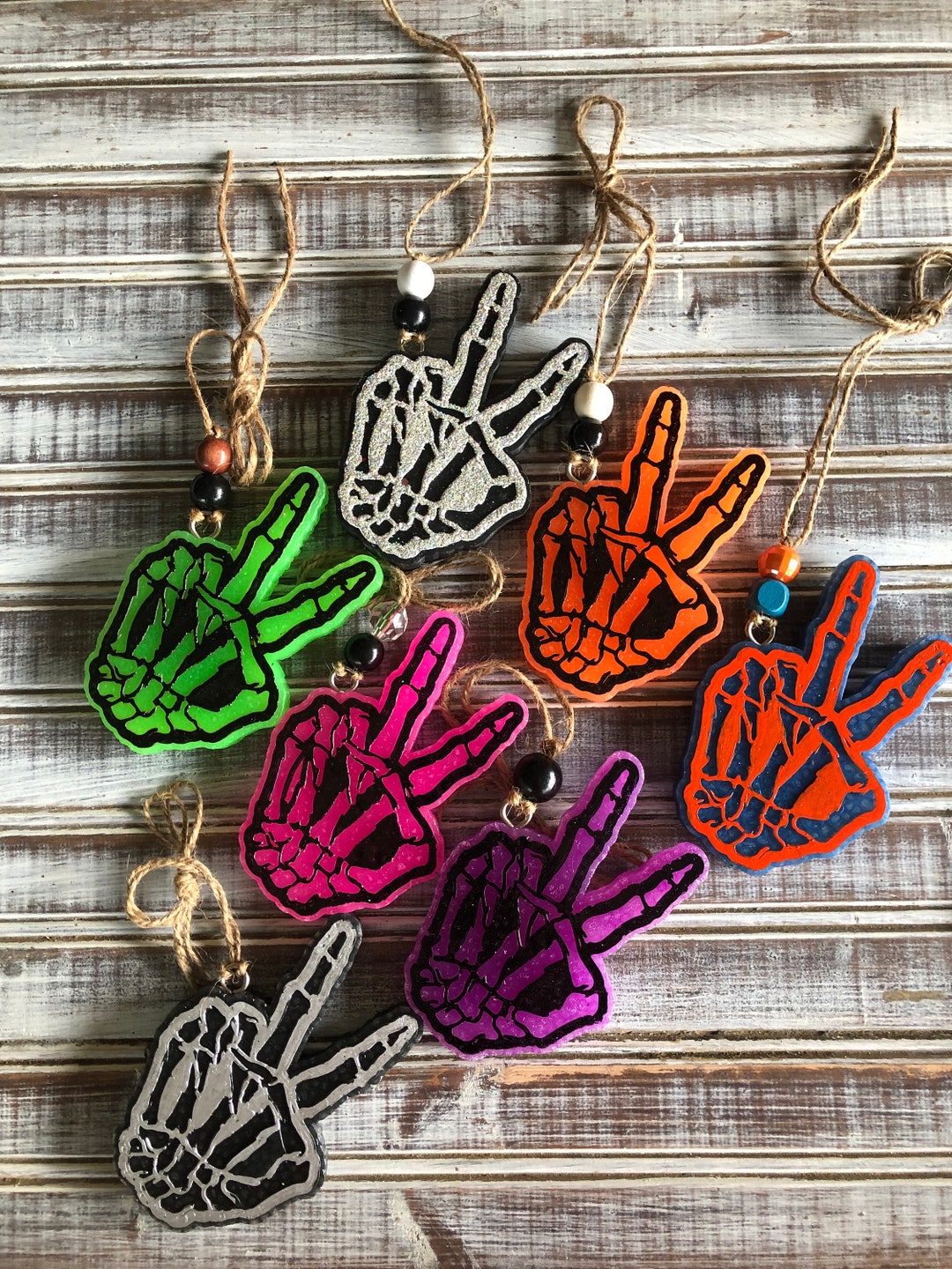 Skeleton Peace Sign Freshie, Skeleton Hand, Car Freshies - Etsy