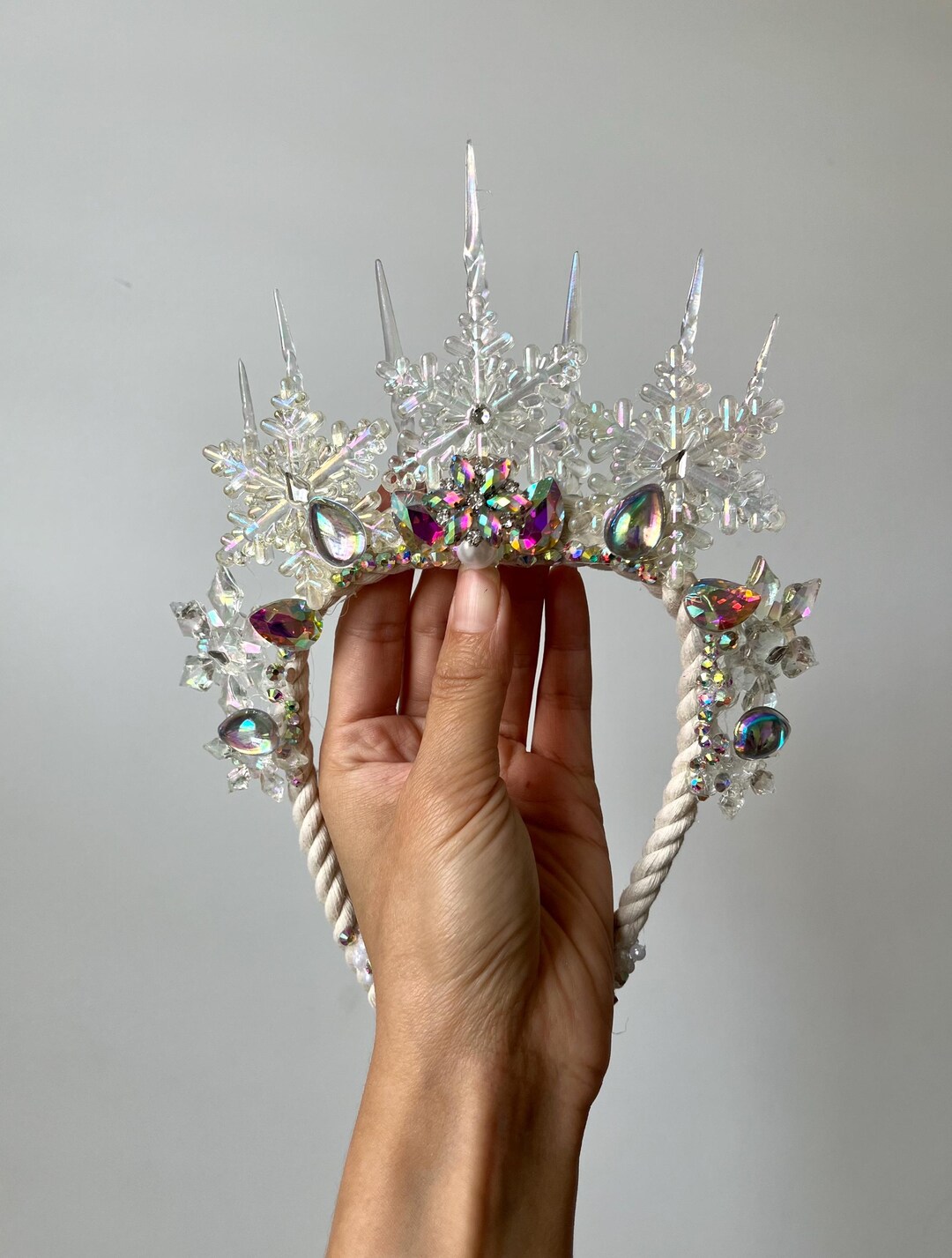 Child/adult Ice Snowflake Crown (iridescent Princess) - Etsy