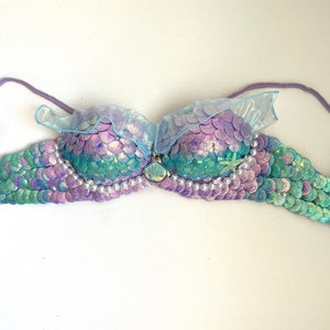 Custom Full Shell/scale Sequin Bra - Etsy