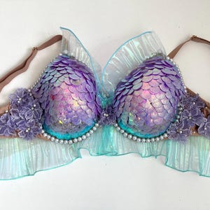 Custom Full Shell/scale Sequin Bra - Etsy