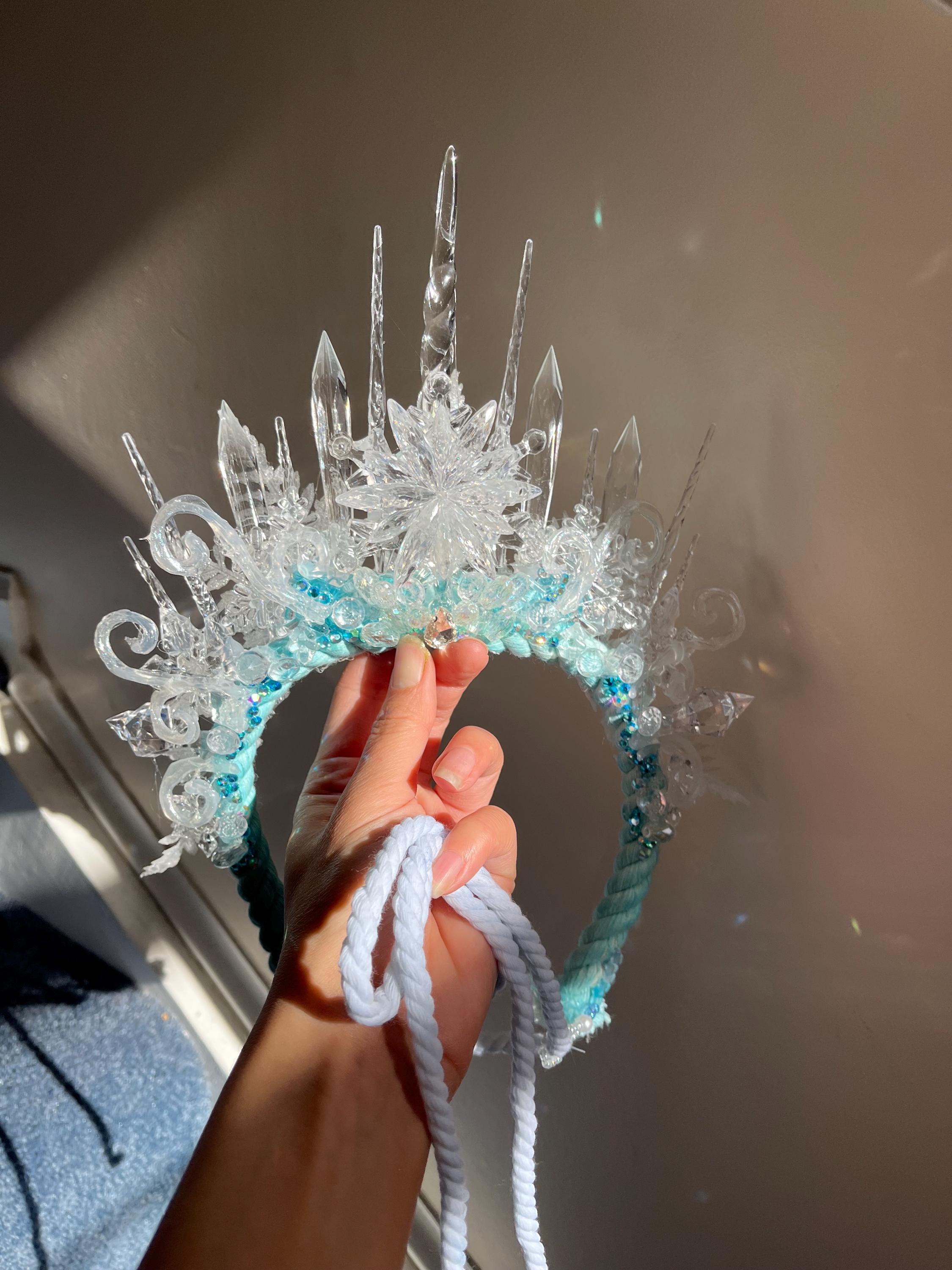 Readymade Adult Ice Snow Queen Crown (frozen Fractals) - Etsy