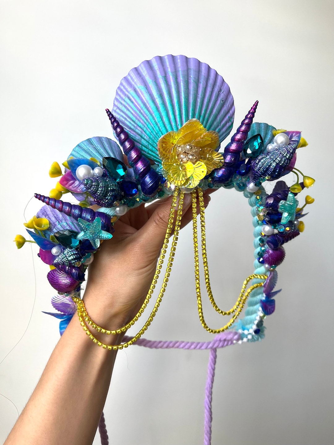 Adult Mermaid Crown (mermay Yellow Flower) - Etsy