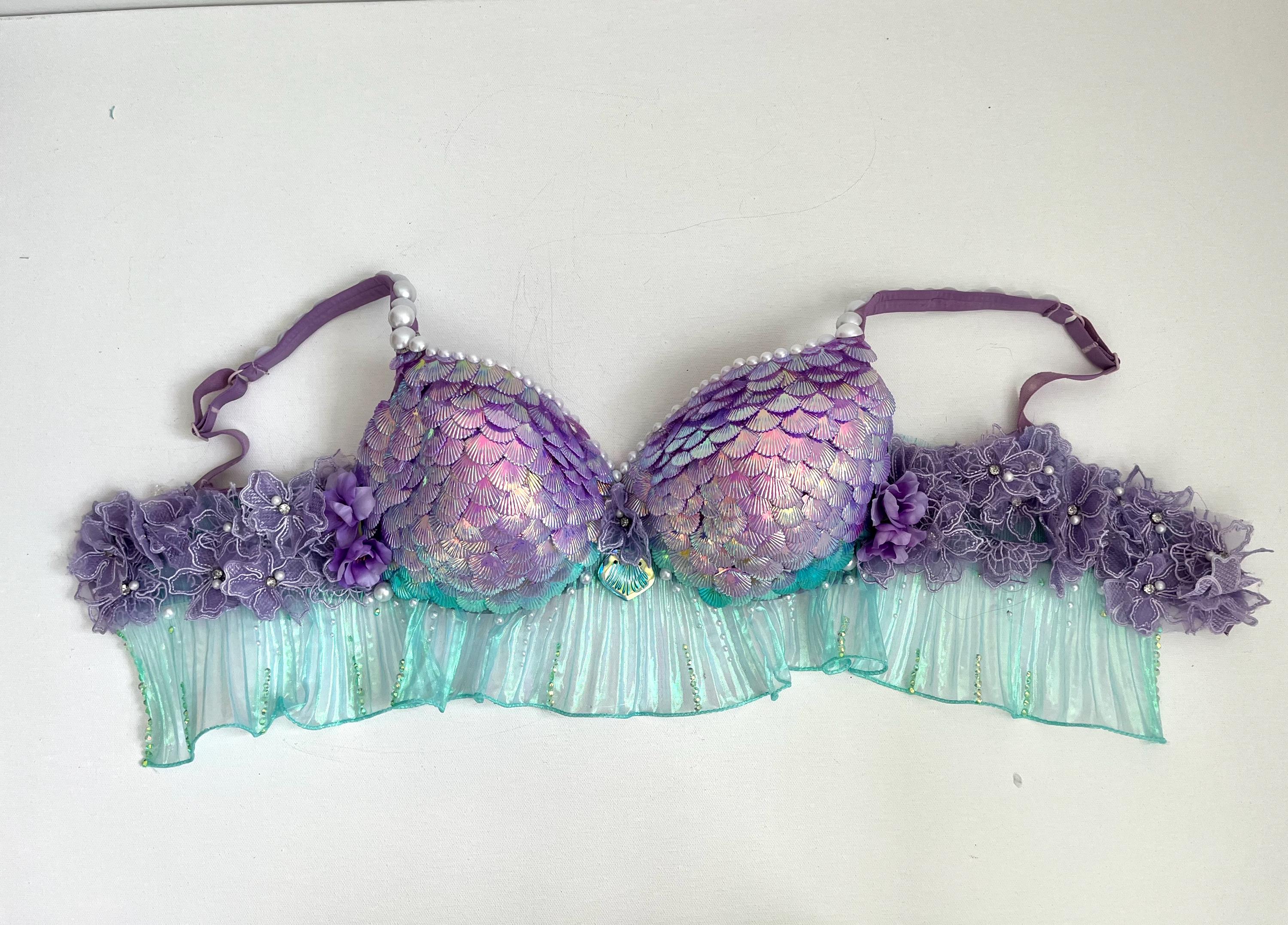 Custom Full Shell/scale Sequin Bra - Etsy