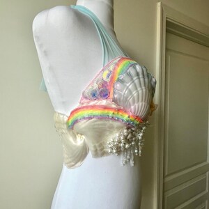 Made to Order Adult Mermaid Bra and Matching Clip (rainbow Cloud) - Etsy