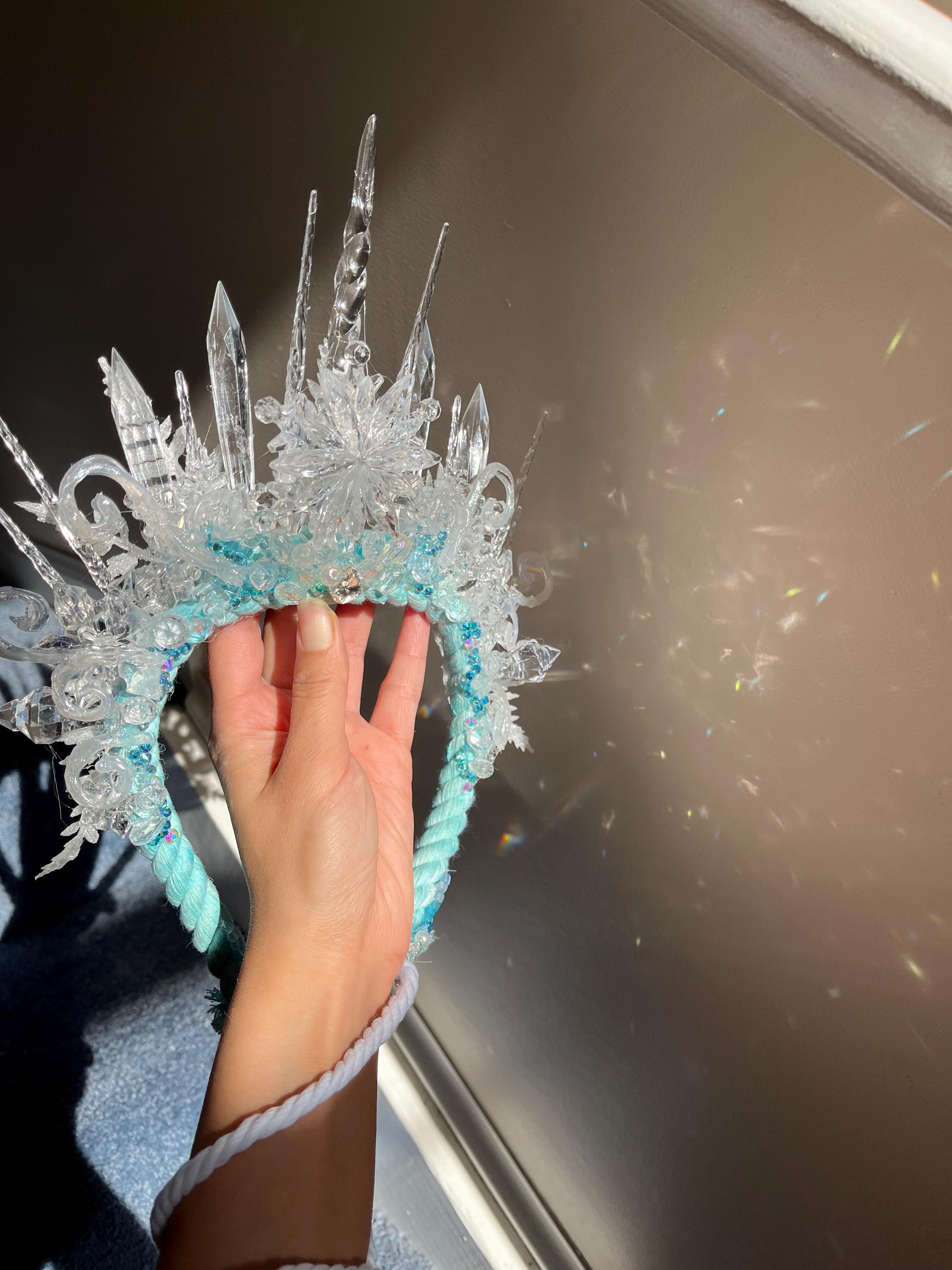 Readymade Adult Ice Snow Queen Crown (frozen Fractals) - Etsy