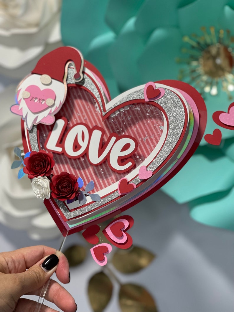 Valentine Heart Shape Cake Topper Love Cake Topper - Etsy