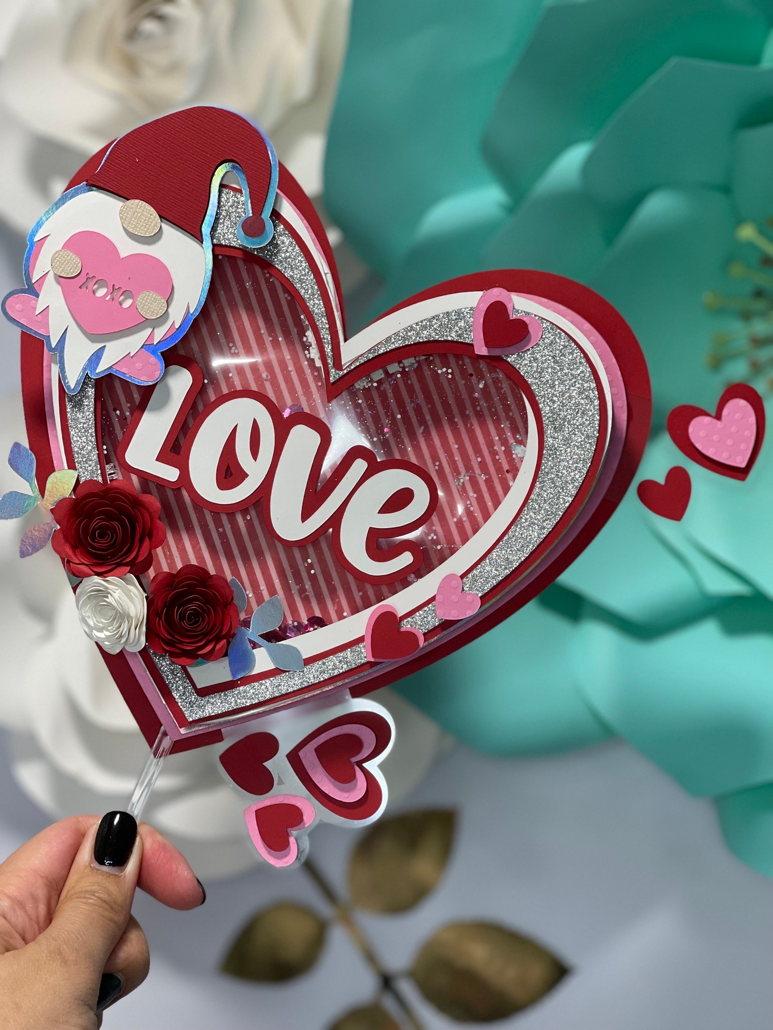 Valentine Heart Shape Cake Topper Love Cake Topper - Etsy