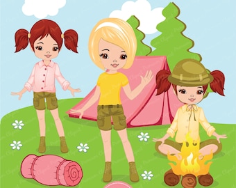 Camping clip art | Etsy