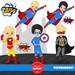 Superheroes clipart superheroes boy superhero boy clipart | Etsy