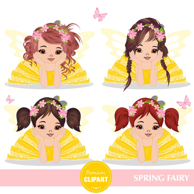 Spring fairy clipart Spring clipart Girl clipart Fairytale | Etsy
