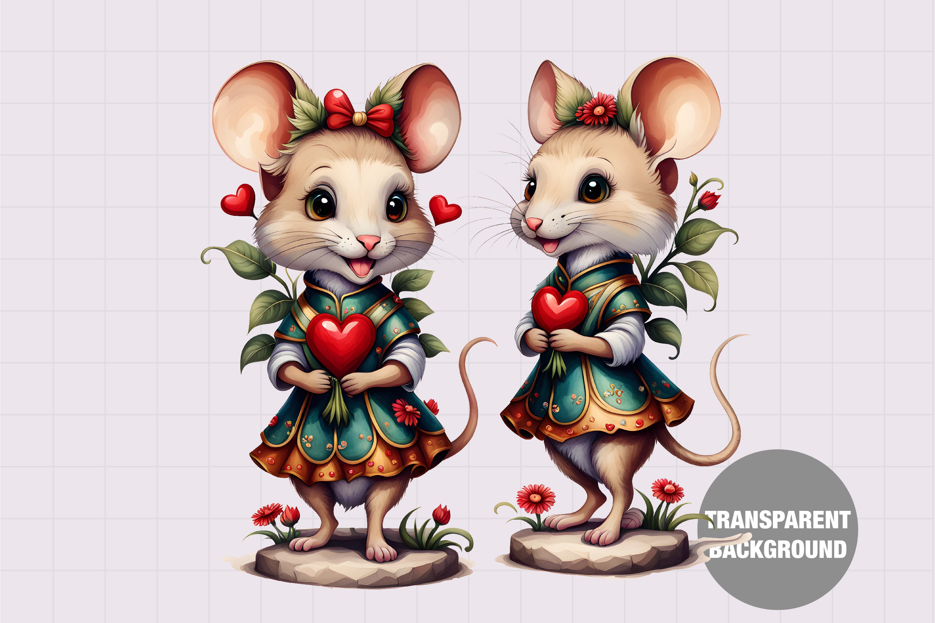 Cute Mice Clipart, Girl Mice, Girl Birthday, Mothers Day Clipart, Girl ...