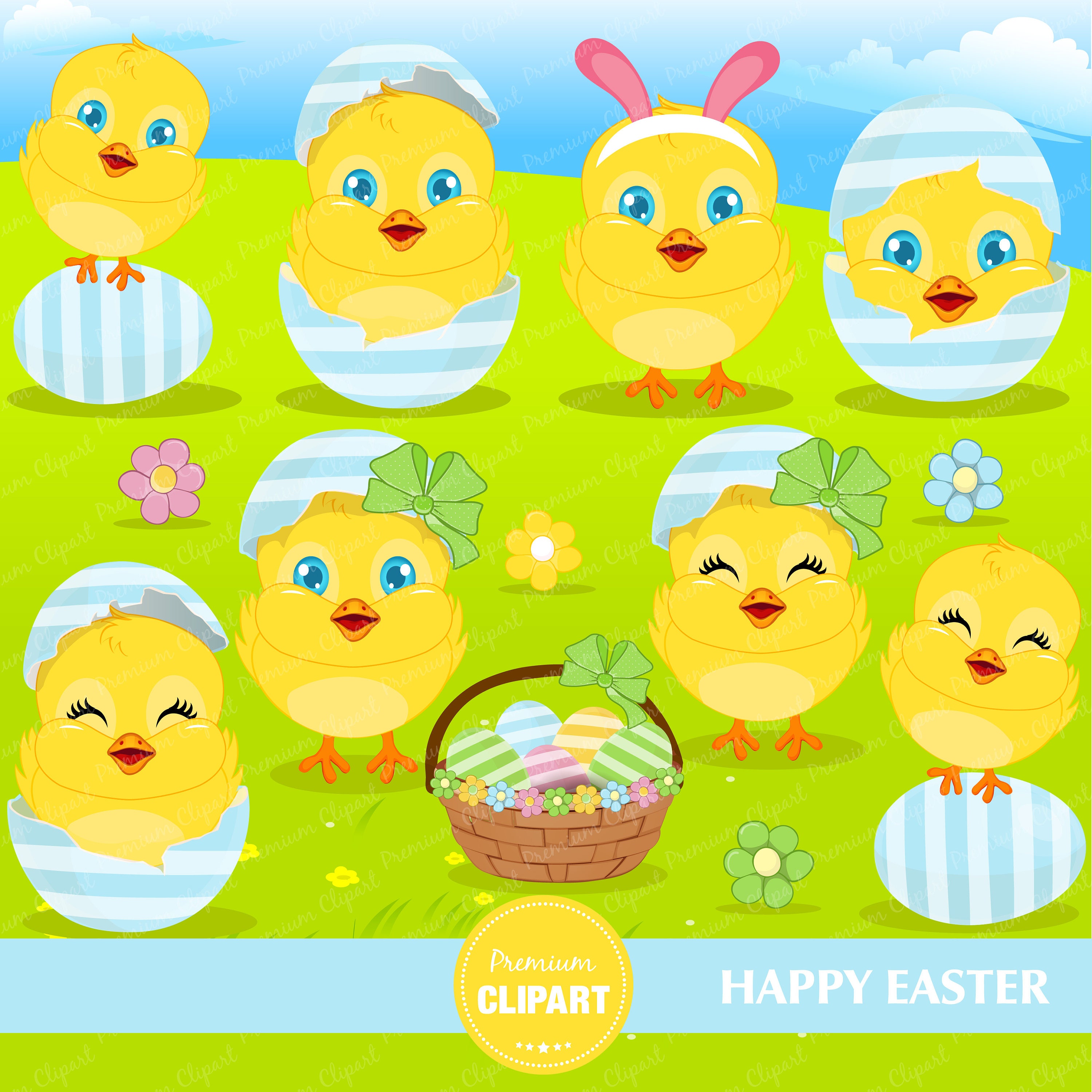 Easter chick clipart Easter clipart Easter clip art Easter | Etsy