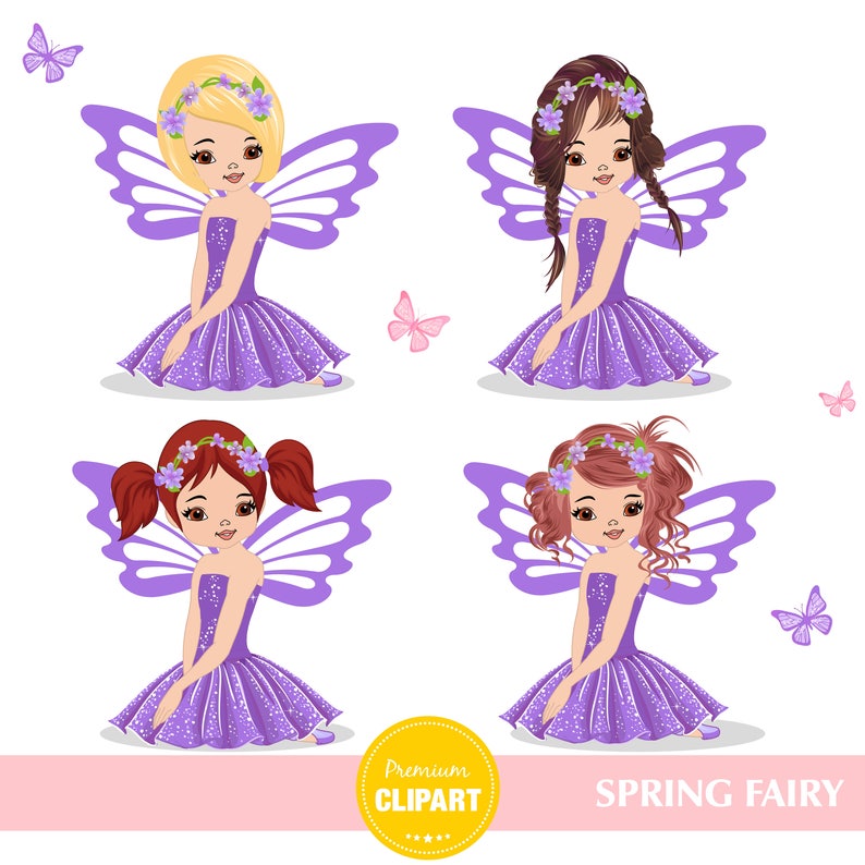 Spring fairy clipart Spring clipart Girl clipart Fairytale | Etsy