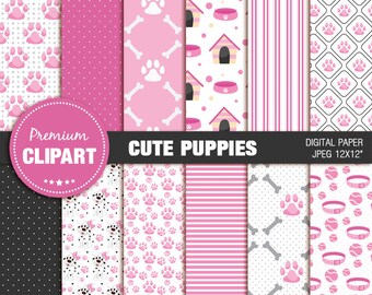Puppy Digital Paper | Etsy