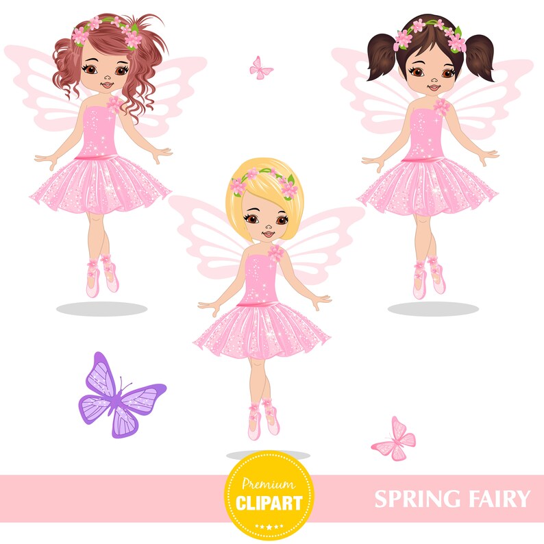 Spring fairy clipart Spring clipart Girl clipart Fairytale | Etsy
