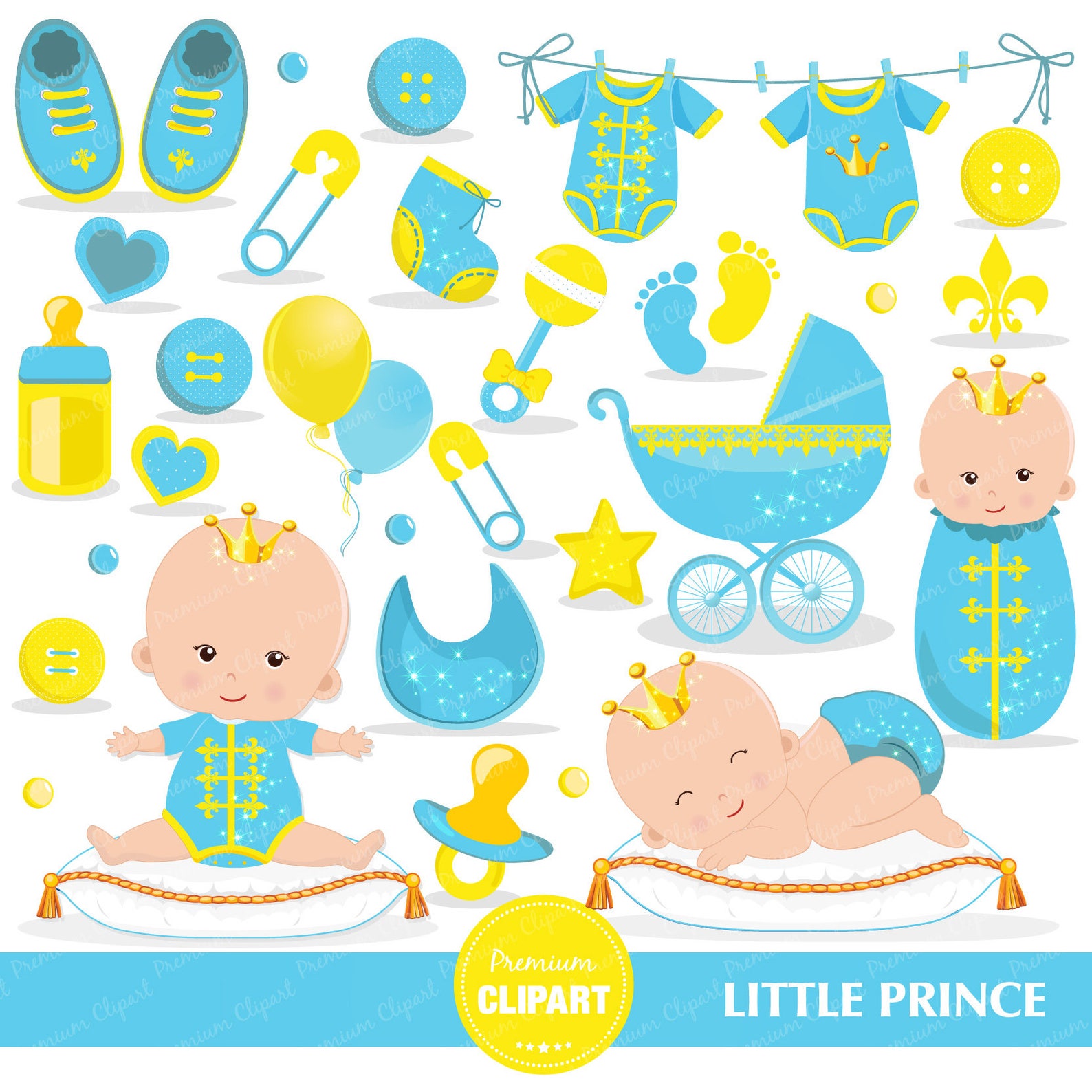 Royal Baby shower clipart baby prince clipart prince baby | Etsy