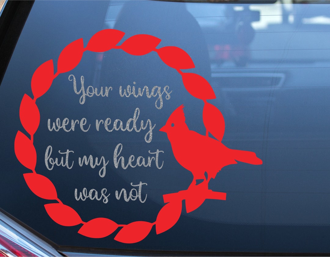 Cardinal Memorial Vinyl Decal. Car Window Decal. Cardinal With-your ...