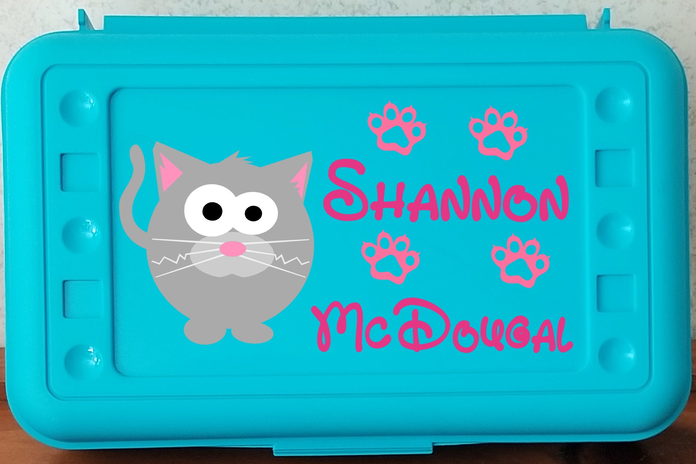 Personalized Funny Cat Pencil Box Kids Personalized Cat Pencil - Etsy