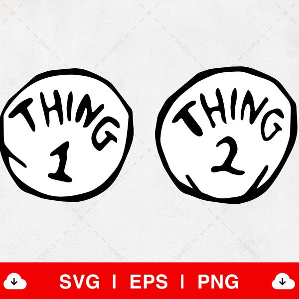 Thing 1 and Thing 2 - Etsy