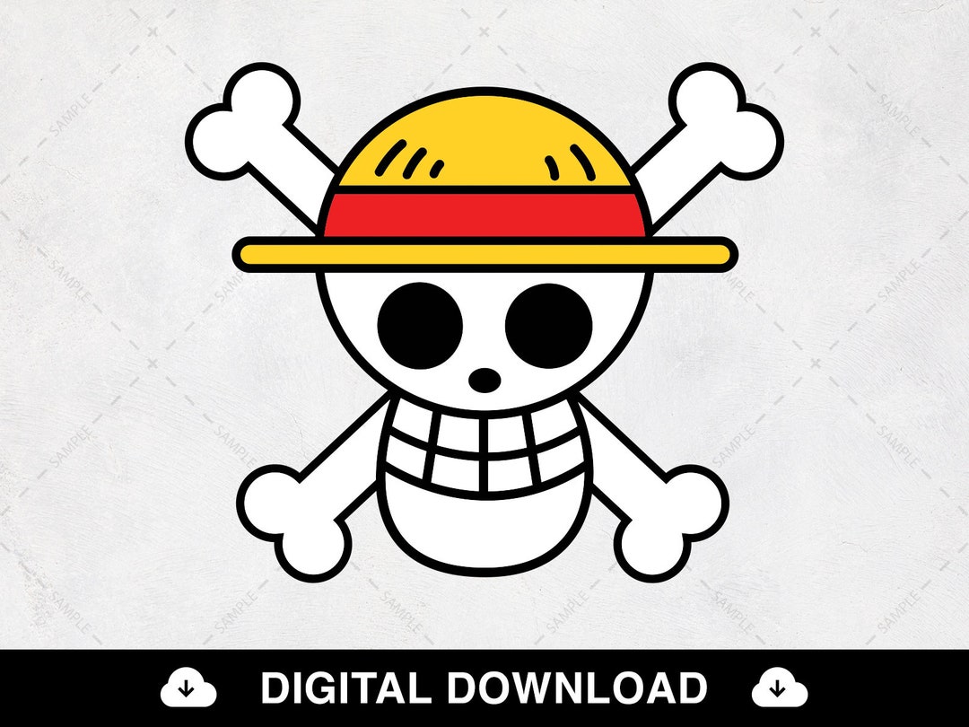 Anime Svg cráneo Sombrero de Paja svg Bandera Pirata - Etsy México