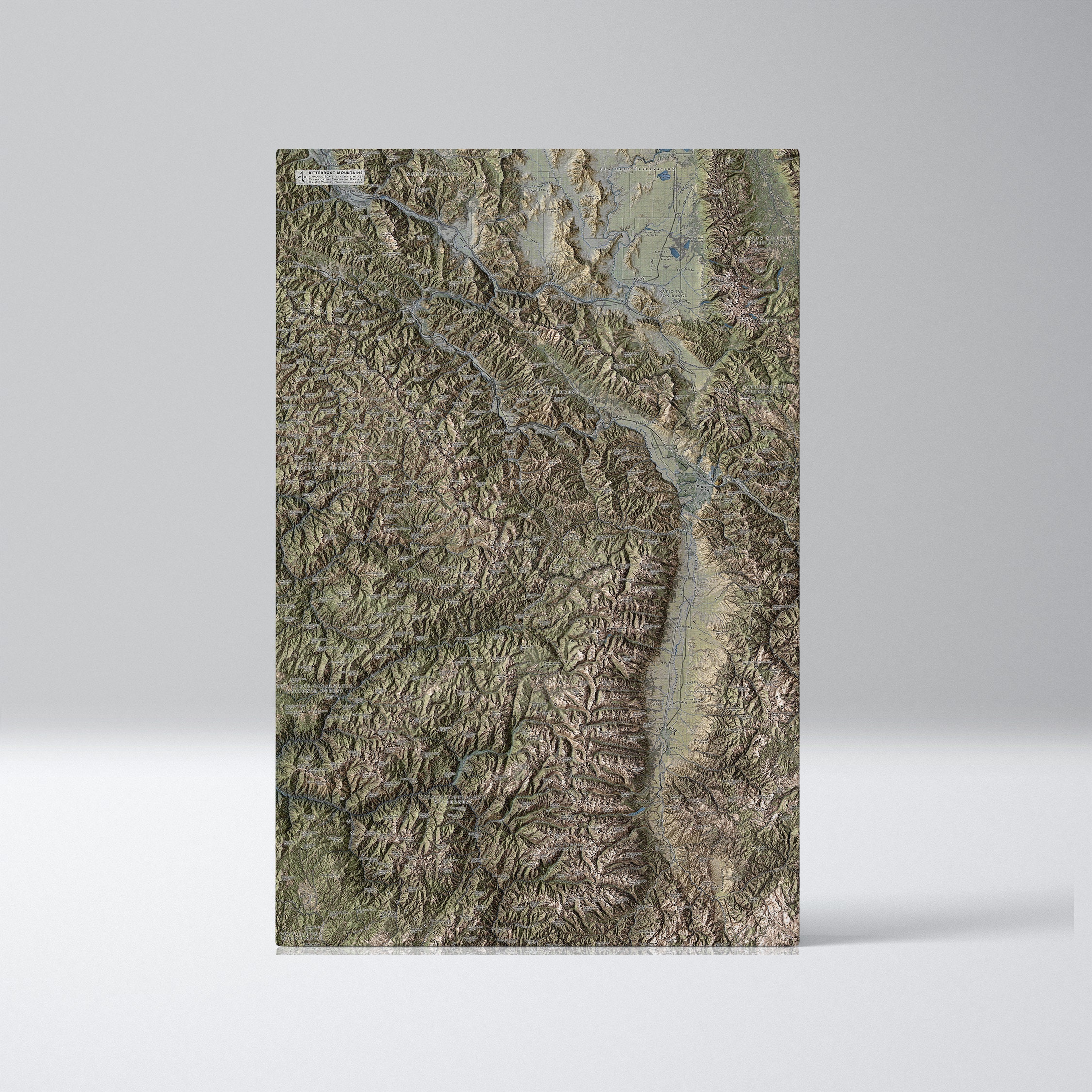 Bitterroot Mountain Range Map