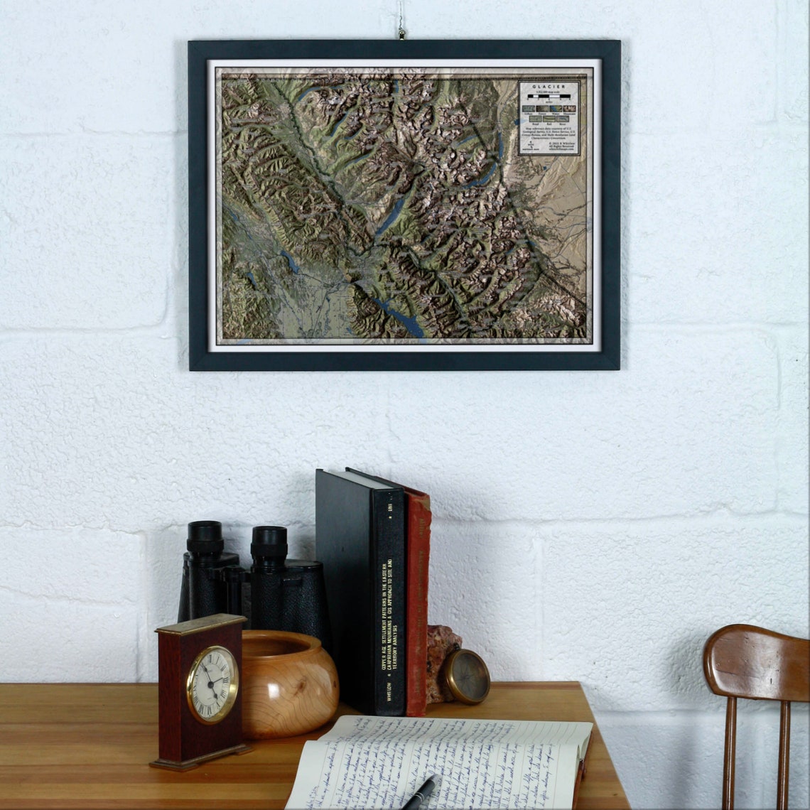 Glacier National Park 12x16 Inch Large-scale Map - Etsy
