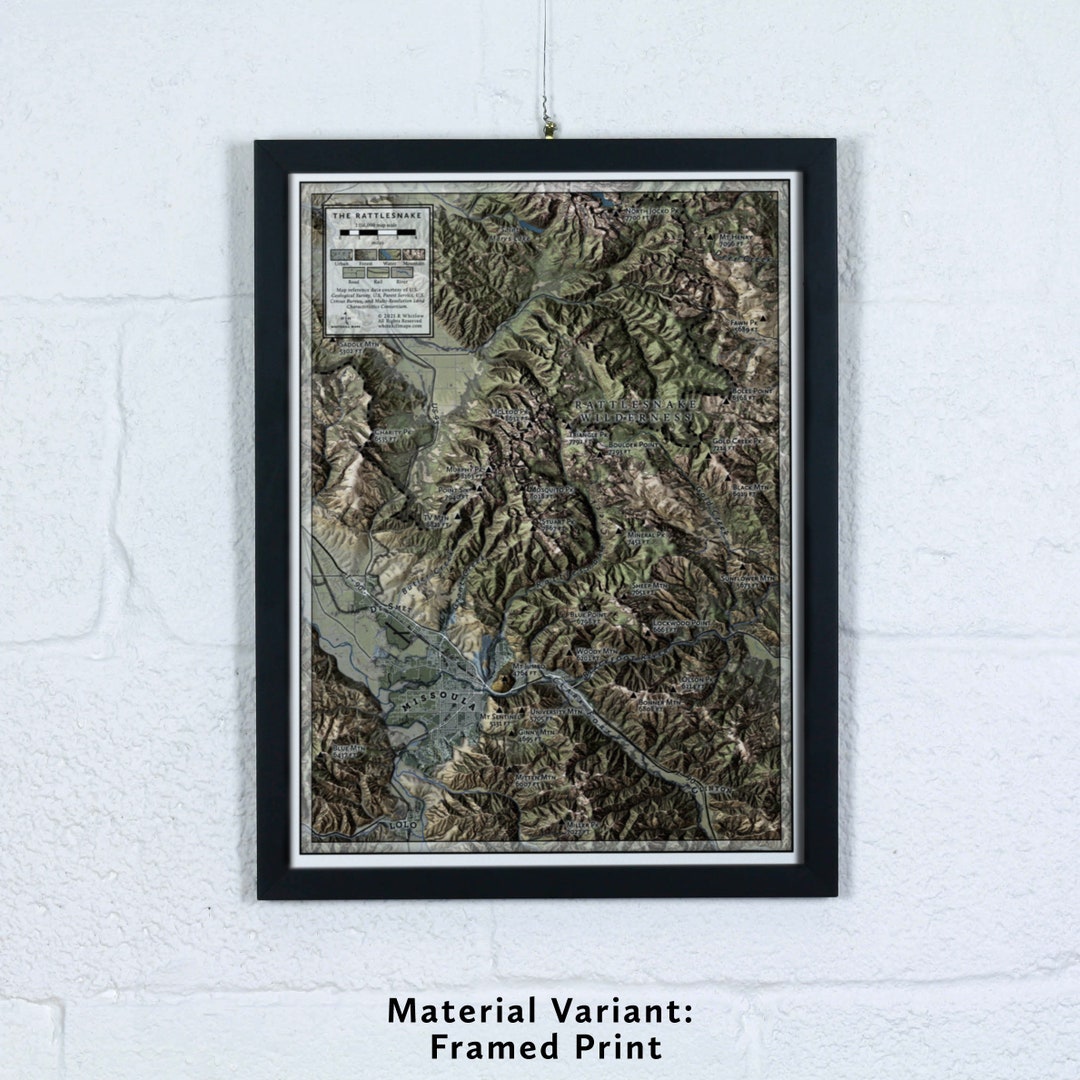 The Rattlesnake, 12x16 Inch Large-scale Map - Etsy