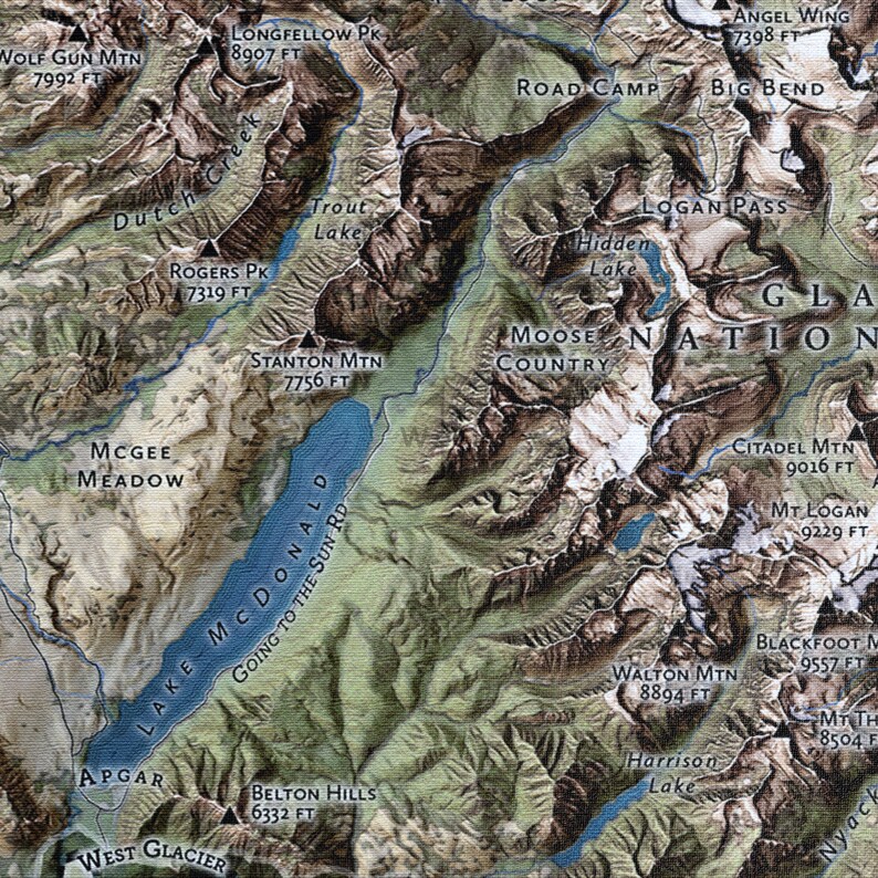 Flathead Valley 24x36 Inch Large-scale Map Crown of the | Etsy
