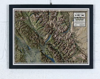 Flathead Valley, 24x36 Inch Large-scale Map, Crown of the Continent ...