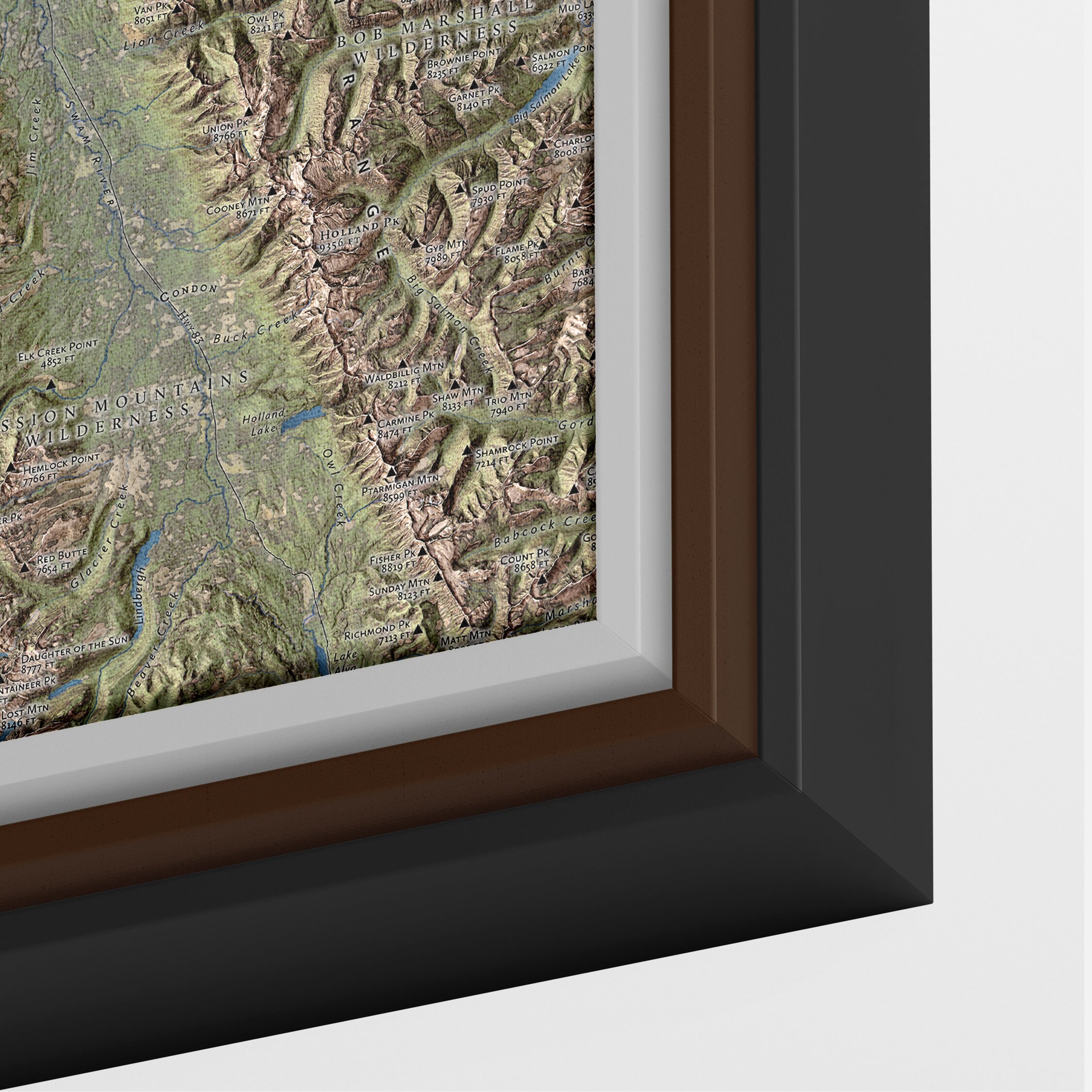 Flathead Valley, 24x36 Inch Large-scale Map, Crown of the Continent ...