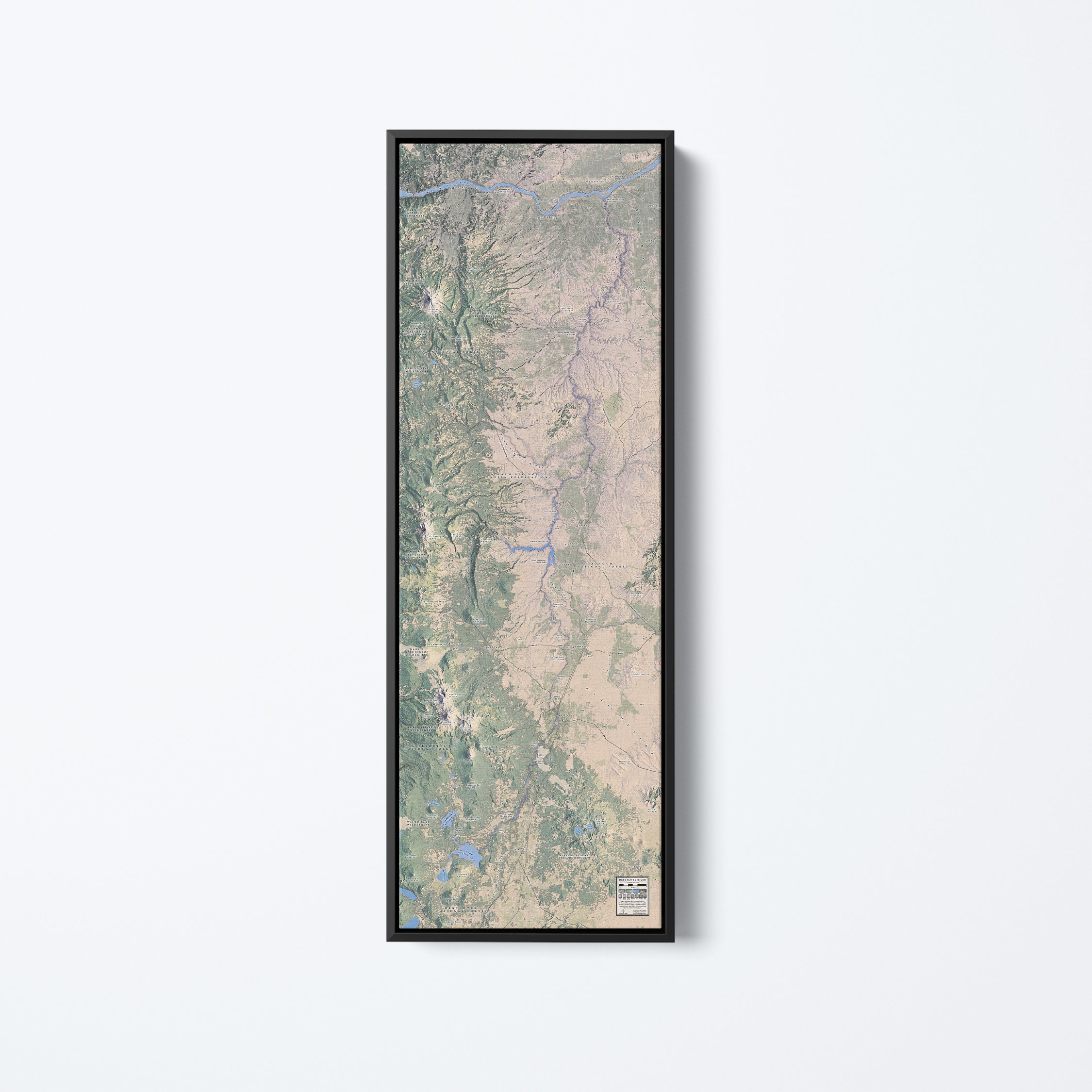 20x60 Inch Map of the Deschutes River, Oregon by Whitehill Maps - Etsy