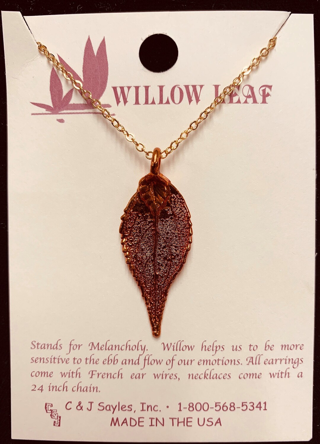 Real Leaf Necklace Copper Dipped Leaf Necklace Real Leaf Jewelry ...