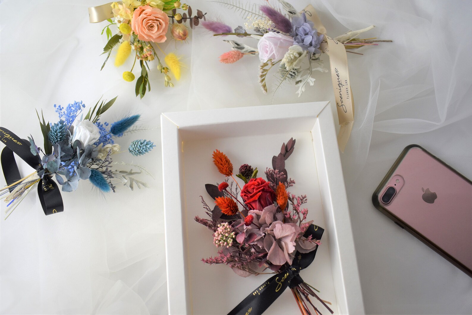 Flower Frame Box - Yellow Flowers - Etsy