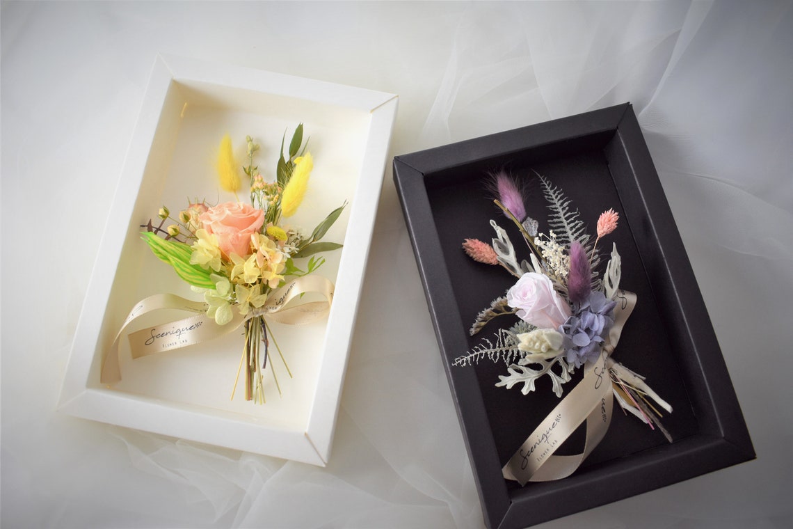 Flower Frame Box - Yellow Flowers - Etsy