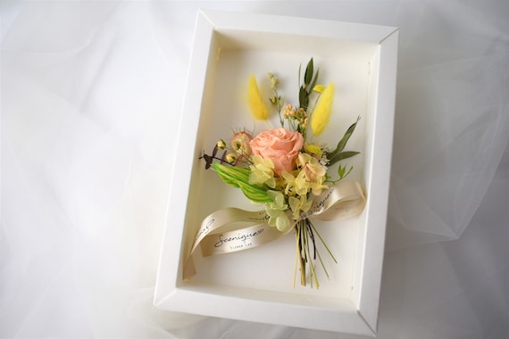 Flower Frame Box Yellow Flowers | Etsy