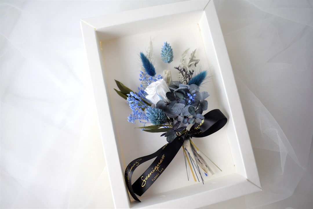 Flower Frame Box - Blue Flowers - Etsy