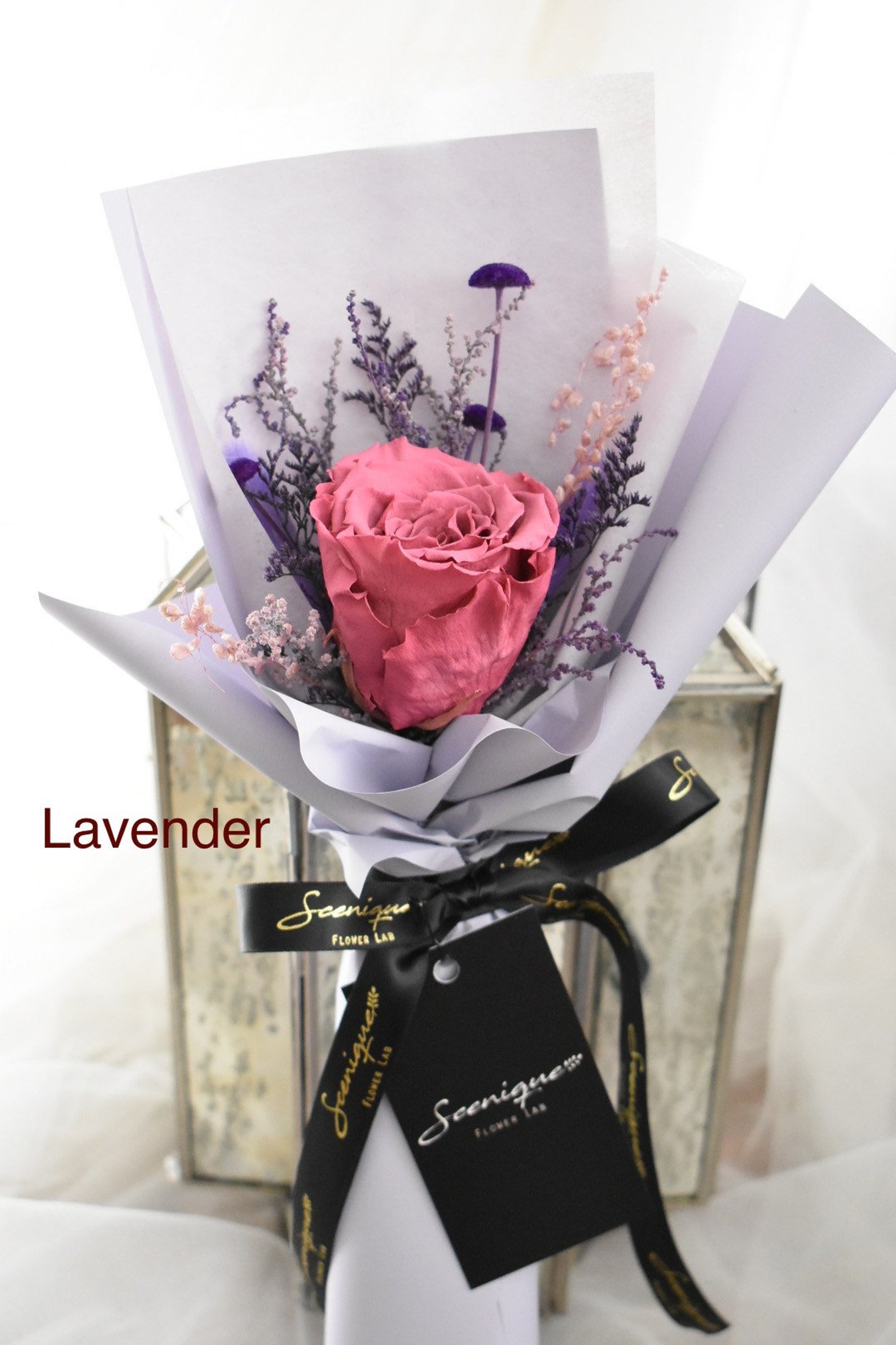 Preserved Rose Single Bouquet 16colors Forever Rose Rose - Etsy