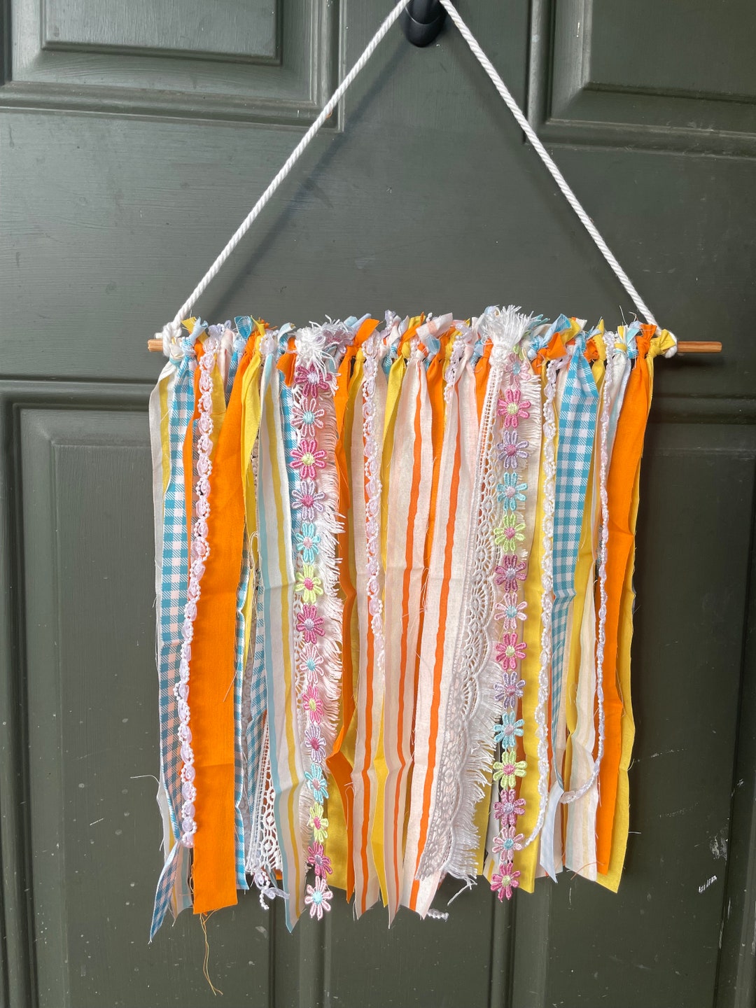 70’s “sunshine” Upcycled Rag Garland - Boho - Joyful - Hippie - Retro ...
