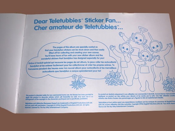Vintage Sandylion Teletubbies Sticker Collectors Album WITH Stickers - Etsy