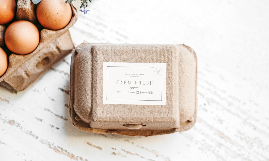 Egg Carton Label Digital Download Printable Sticker, for Farm or Coop ...