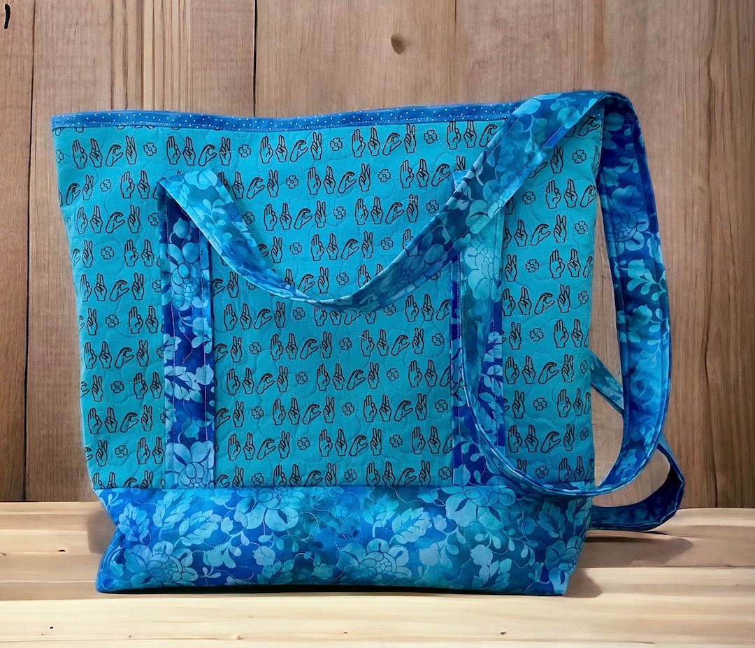 Fuck Asl American Sign Language Shoulder Bag Purse With Zipper Fits ...